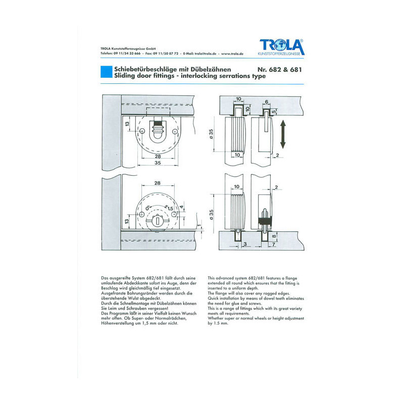 BLACK TROLA GUIDE TROLLEY